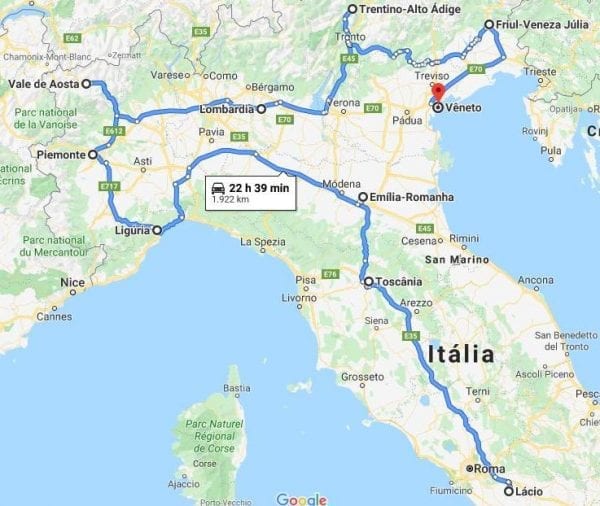 Mapa da Itália: melhores roteiros e cidades na Itália - Viajando Para ...